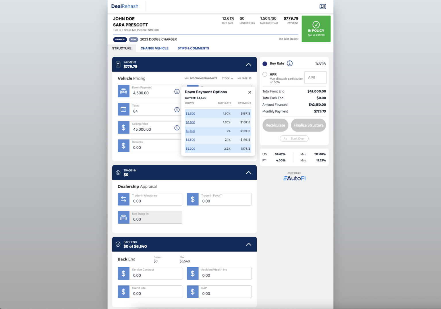 Lender Page - AutoFi